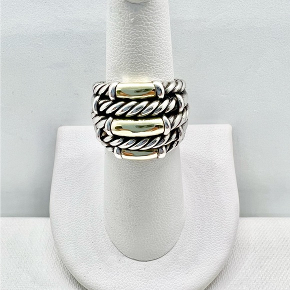 David Yurman | Jewelry | David Yurman Metro Five Row Ring With Gold ...